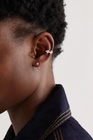 ANITA KO Orbit 18-karat Rose Gold Sapphire Earring