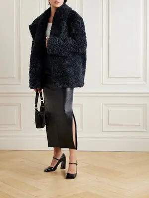 Stella McCartney Faux Shearling Oversized Jacket