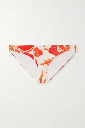 Mara Hoffman Zoa Floral-print Bikini Briefs - Red