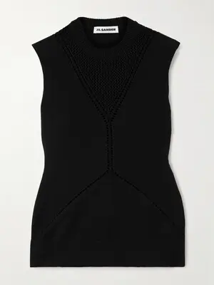JIL SANDER Pointelle-knit Top