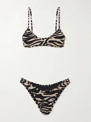 Attico Zebra-print Bikini - Multi