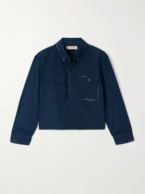 Marni Cropped Embroidered Shirt
