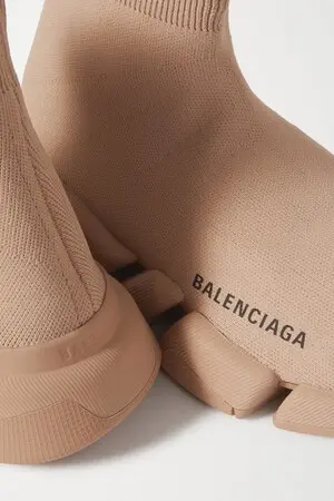 Balenciaga Speed 2.0 Stretch-knit High-top Sneakers - Neutrals