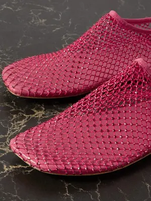Christopher Esber Minette Crystal-embellished Ballet Flats - Pink