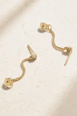 Mateo 14-karat Diamond Dangle Earrings