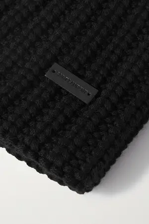 Saint Laurent Ribbed Cashmere Beanie - Black