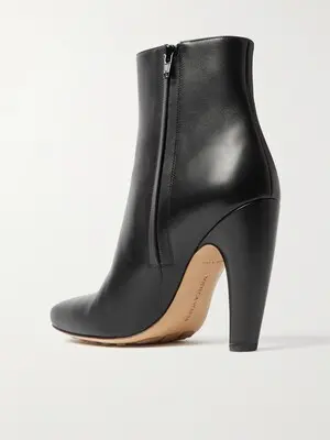 Bottega Veneta Canalazzo Leather Ankle Boots