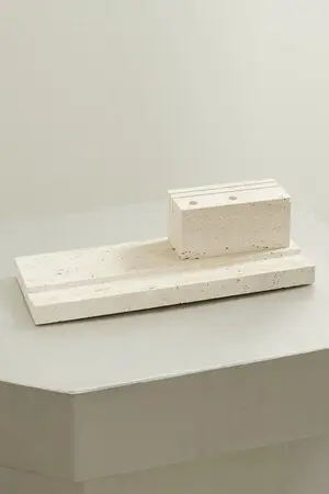 RÓHE Travertine Desk Organizer