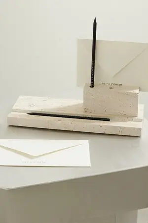 RÓHE Travertine Desk Organizer