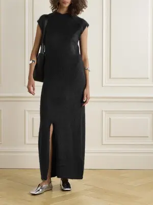 JIL SANDER Wool, Mohair And Silk-blend Maxi Dress