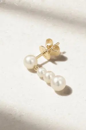 Sophie Bille Brahe Carolina 14-karat Recycled Pearl Single Earring - Gold
