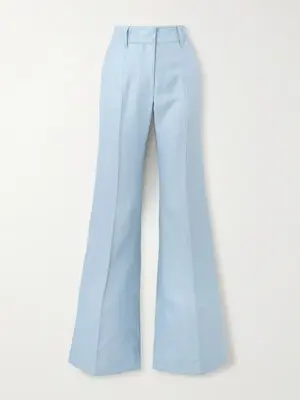 Gabriela Hearst Rhein Silk And Wool-blend Flared Trousers