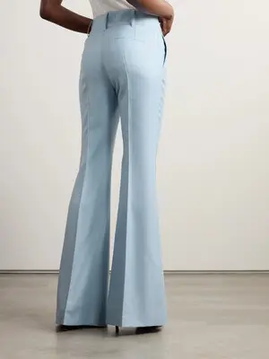Gabriela Hearst Rhein Silk And Wool-blend Flared Trousers
