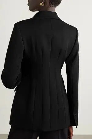 Another Tomorrow Double-breasted Wool-blend Twill Blazer