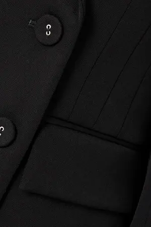 Another Tomorrow Double-breasted Wool-blend Twill Blazer