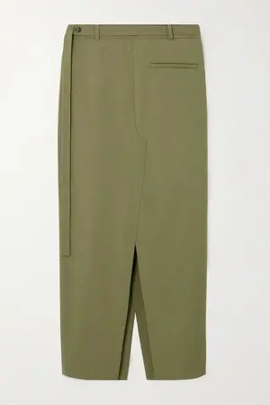 RÓHE Belted Wool Maxi Skirt