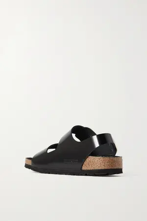 BIRKENSTOCK Milano Glossed-leather Slingback Sandals
