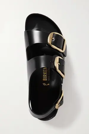 BIRKENSTOCK Milano Glossed-leather Slingback Sandals