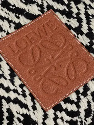 Loewe Leather-trimmed Fringed Herringbone Wool-blend Blanket