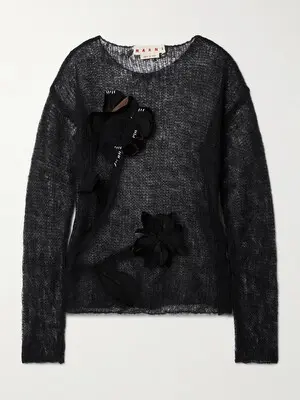 Marni Appliquéd Mohair-blend Sweater