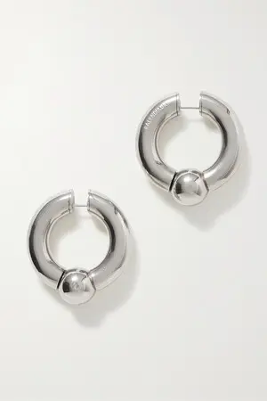 Balenciaga Mega Hoop Earrings - Silver