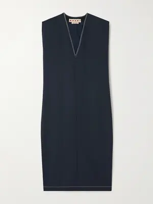 Marni Sleeveless Wool Midi Dress