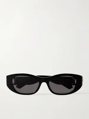 Dior 30montaigne S9u Oval-frame Sunglasses - Black