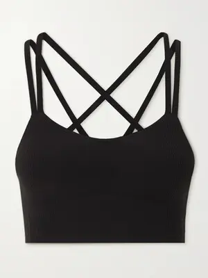 Lululemon Like A Cloud Longline Ribbed Sports Bra - Black