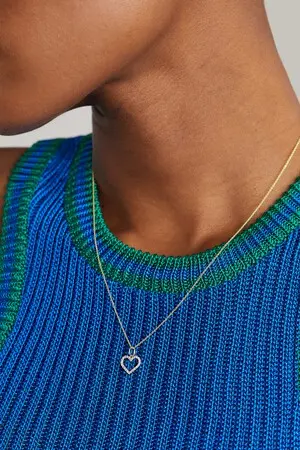 SYDNEY EVAN Open Heart Diamond Necklace