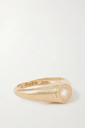 SYDNEY EVAN 14-karat Diamond Signet Ring - Gold
