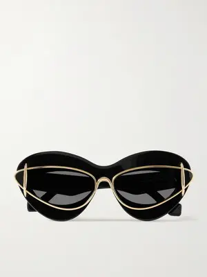 Loewe Double-frame Cat-eye Sunglasses - Black