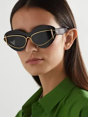 Loewe Double-frame Cat-eye Sunglasses - Black