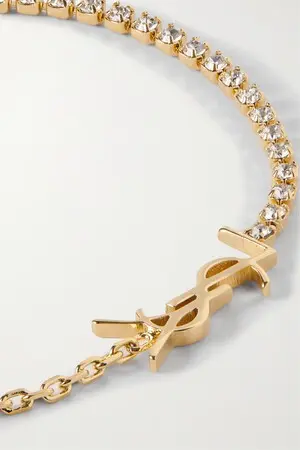 Saint Laurent Cassandre Crystal Bracelet