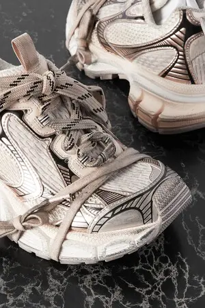 Balenciaga 3xl Mesh And Rubber Sneakers - Neutrals