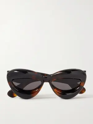 Loewe Inflated Cat-eye Tortoiseshell Sunglasses - Brown