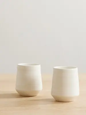 Brunello Cucinelli Tradition Set Of Two Ceramic Cups - White