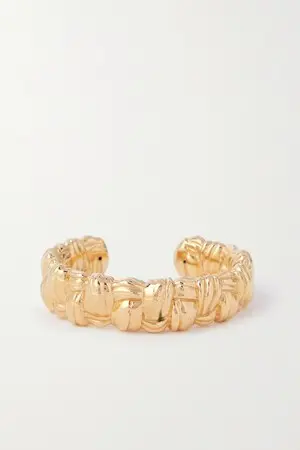 Bottega Veneta Intrecciato -plated Cuff - Gold
