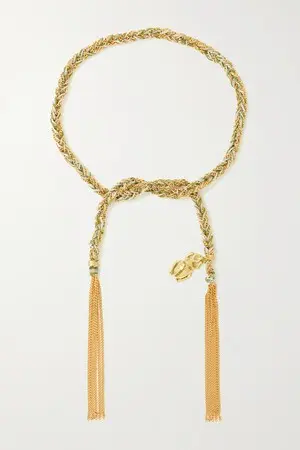 Carolina Bucci 18-karat Silk, And Scarab Charm Bracelet - Gold