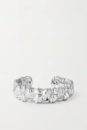 Bottega Veneta Intrecciato Cuff - Silver