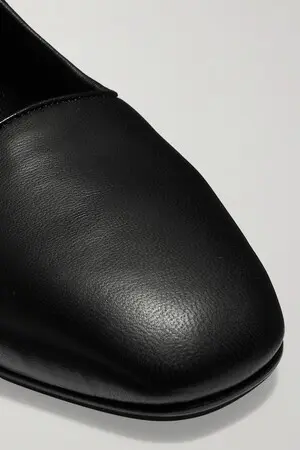 THE ROW Ava Leather Ballet Flats - Black