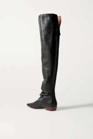 THE ROW Slouchy Leather Knee Boots