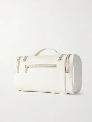 Brunello Cucinelli Textured Leather Cosmetics Case - White