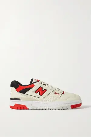 NEW BALANCE 550 Leather And Mesh Sneakers - White