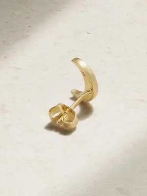 ANDREA FOHRMAN Mini Crescent 14-karat Turquoise Stud Earring