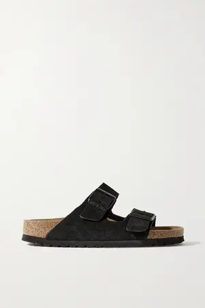 BIRKENSTOCK Arizona Suede Sandals - Black