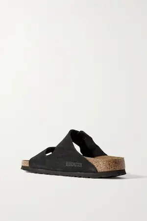 BIRKENSTOCK Arizona Suede Sandals - Black