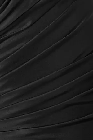 Versace Asymmetric Embellished Gown - Black