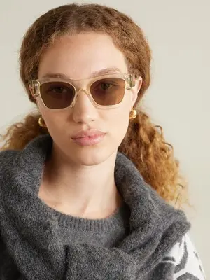 Fendi Roma D-frame Sunglasses - Yellow