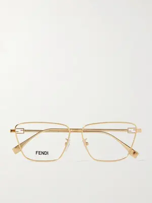 Fendi Baguette Square-framed Optical Glasses - Gold