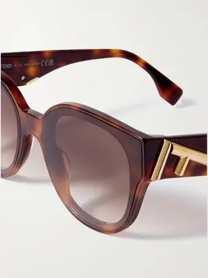 Fendi First D-frame Tortoiseshell Acetate Sunglasses - Brown
